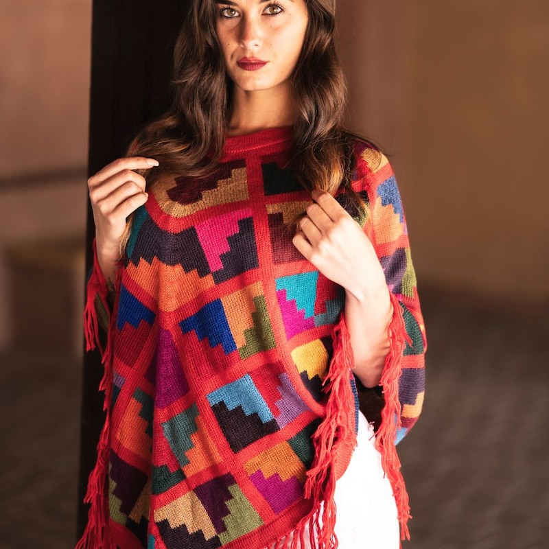 Peruvian Poncho - Etsy