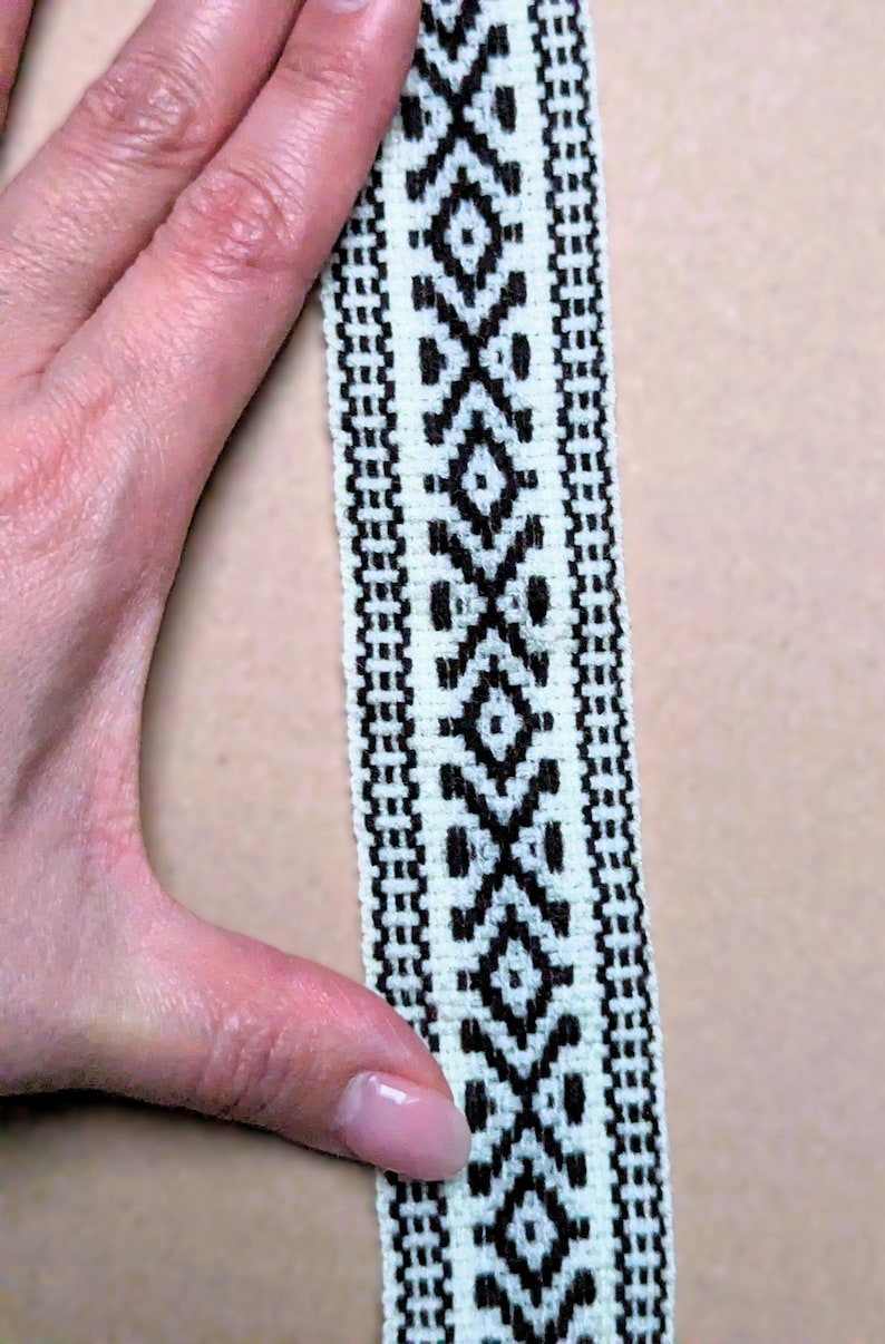 Cinta de lana natural peruana – Hecha a mano en telar – 3,5 cm ...