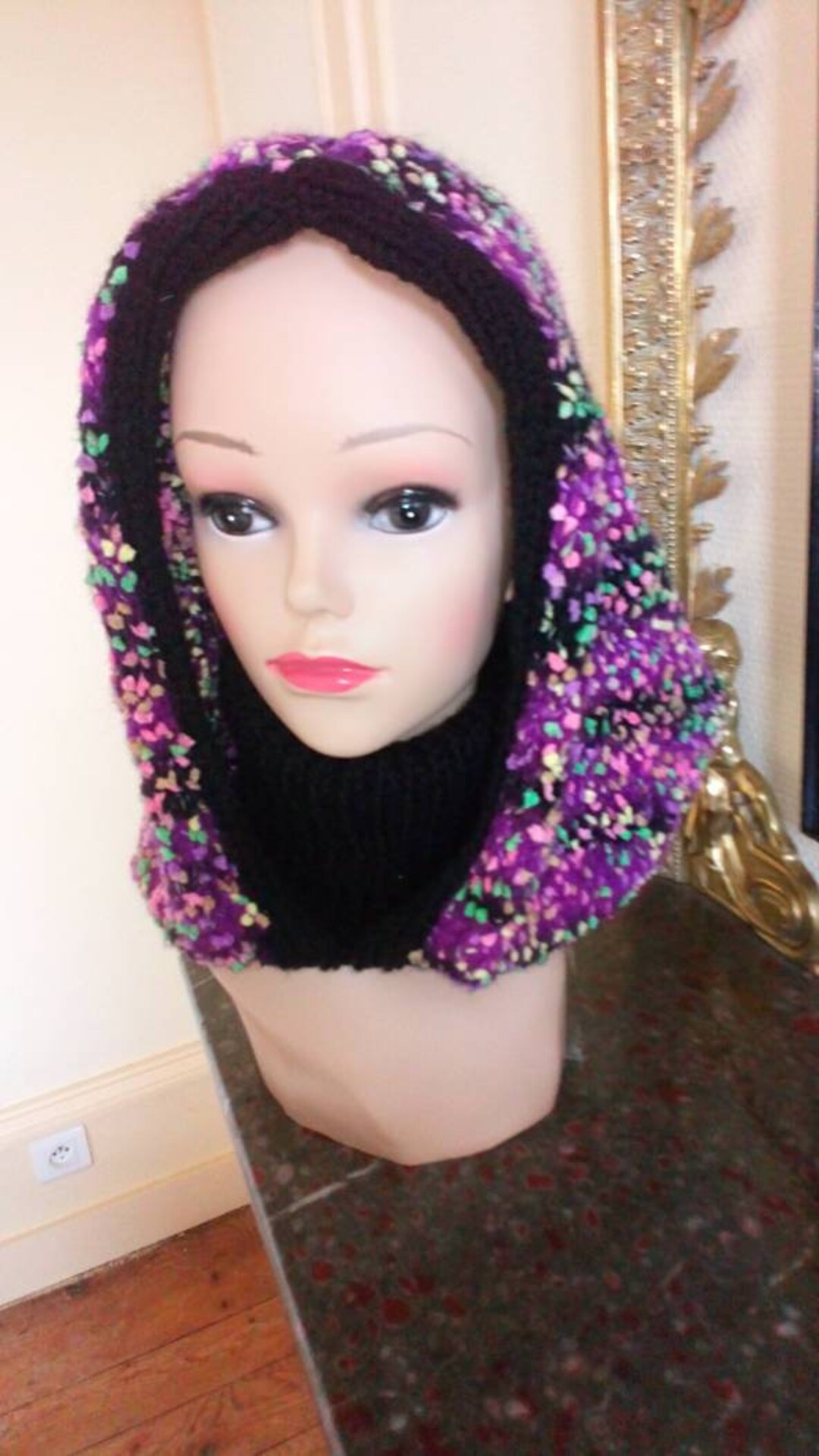 Snood Hood With Hand-knitted Turtleneck - Etsy Canada