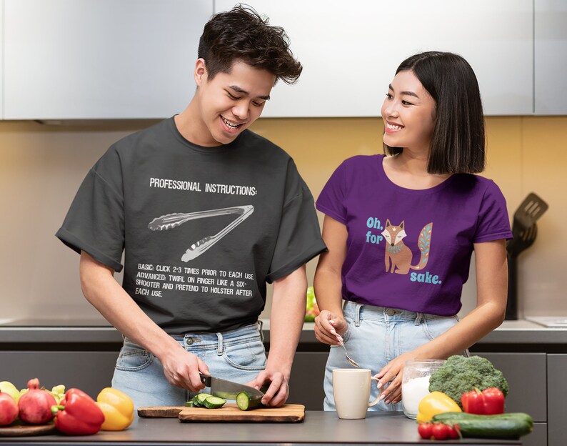 Awesome Funny Chef Shirt Cook Shirt Professional Chef Tongs | Etsy