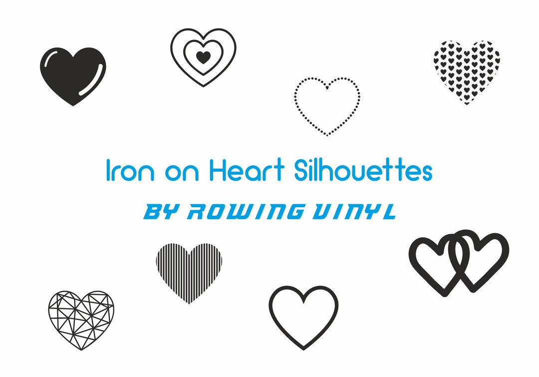 Iron on Heart Silhouettes and Shapes. Perfect for Customising Shoes ...
