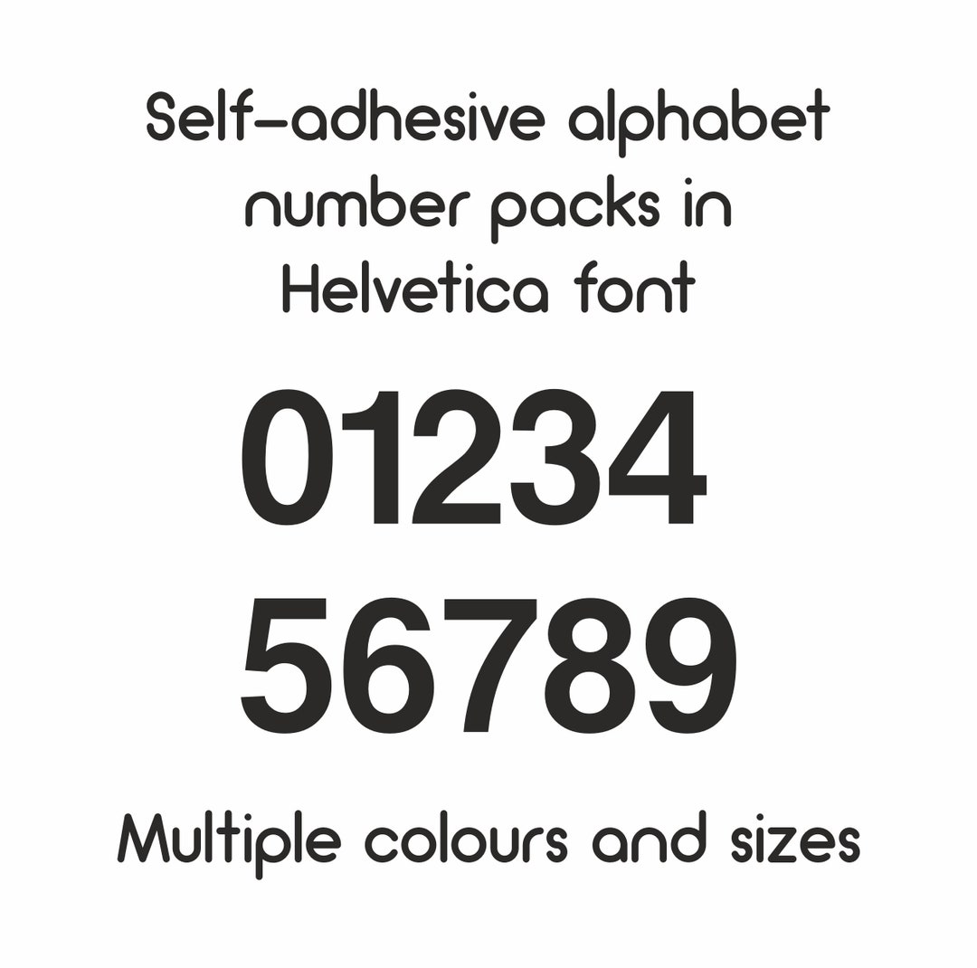 Self Adhesive Vinyl Number Sets, Suitable for Outdoor Use, Multiple ...