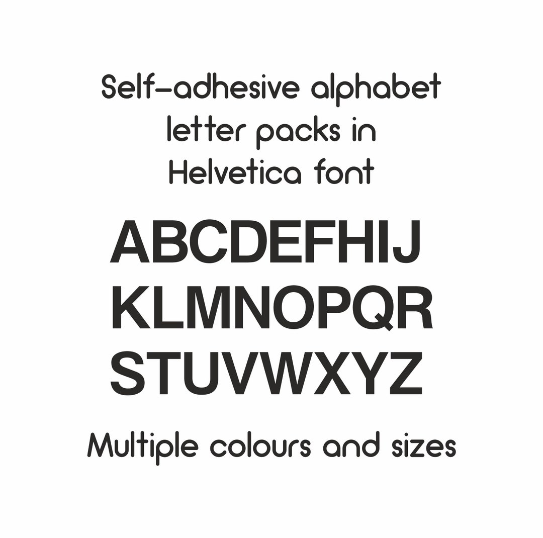Self Adhesive Vinyl Alphabet Letters: Outdoor Use, Multiple Colors - Etsy
