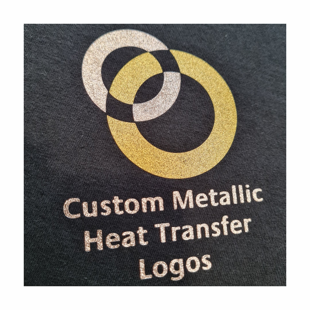 Custom Metallic Heat Transfer Logos and Designs, 15 Different Colours ...