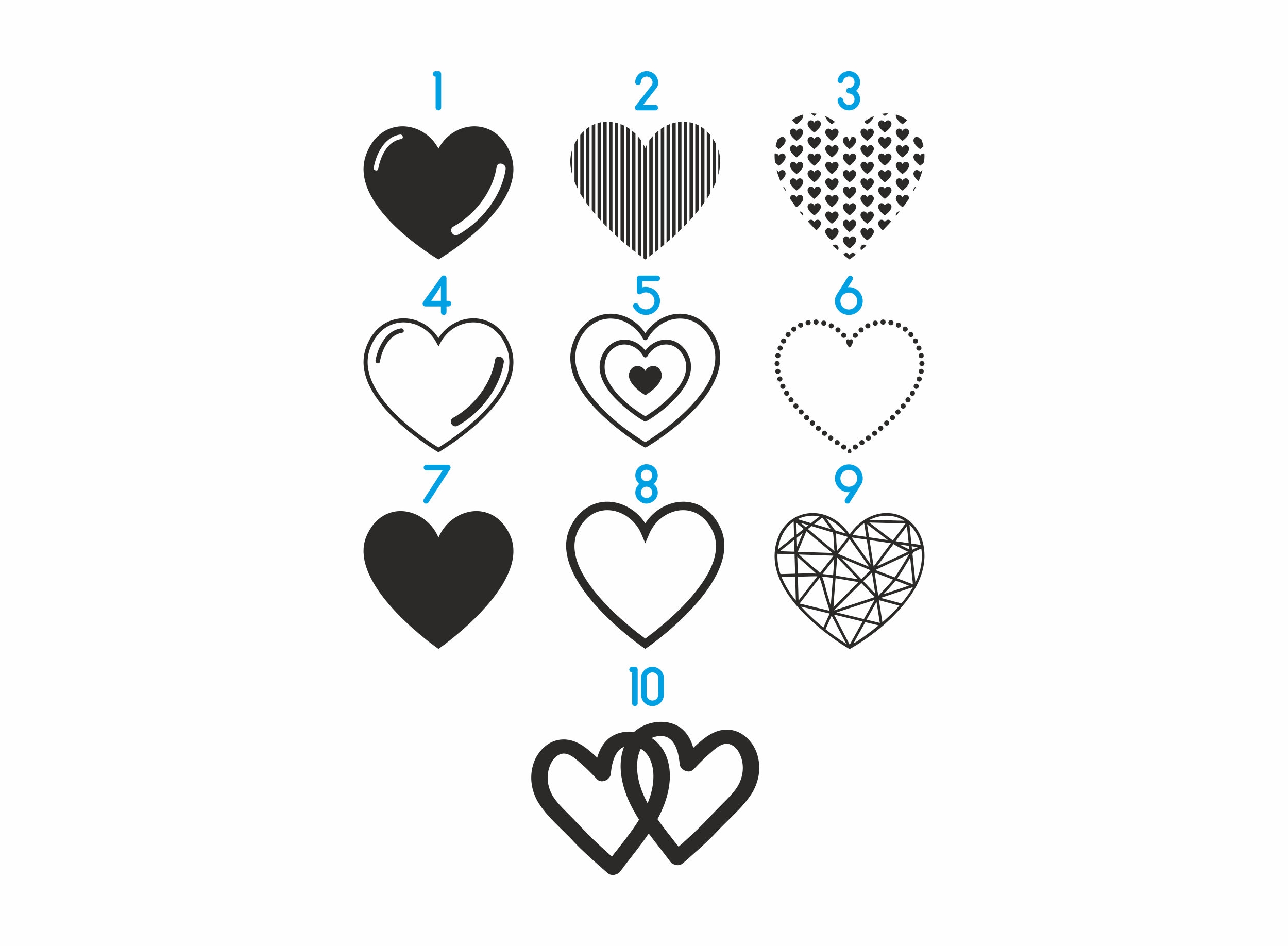 Iron on Heart Silhouettes and Shapes. Perfect for Customising - Etsy