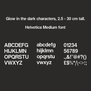 Glow in the Dark Adhesive Vinyl Letters and Number Stickers, Suitable ...