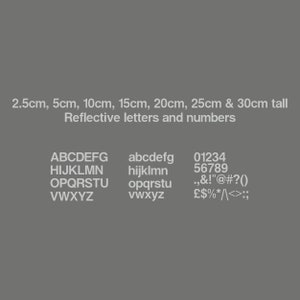 Reflective Vinyl Letters & Numbers: Outdoor Adhesive, Helvetica Font - Etsy