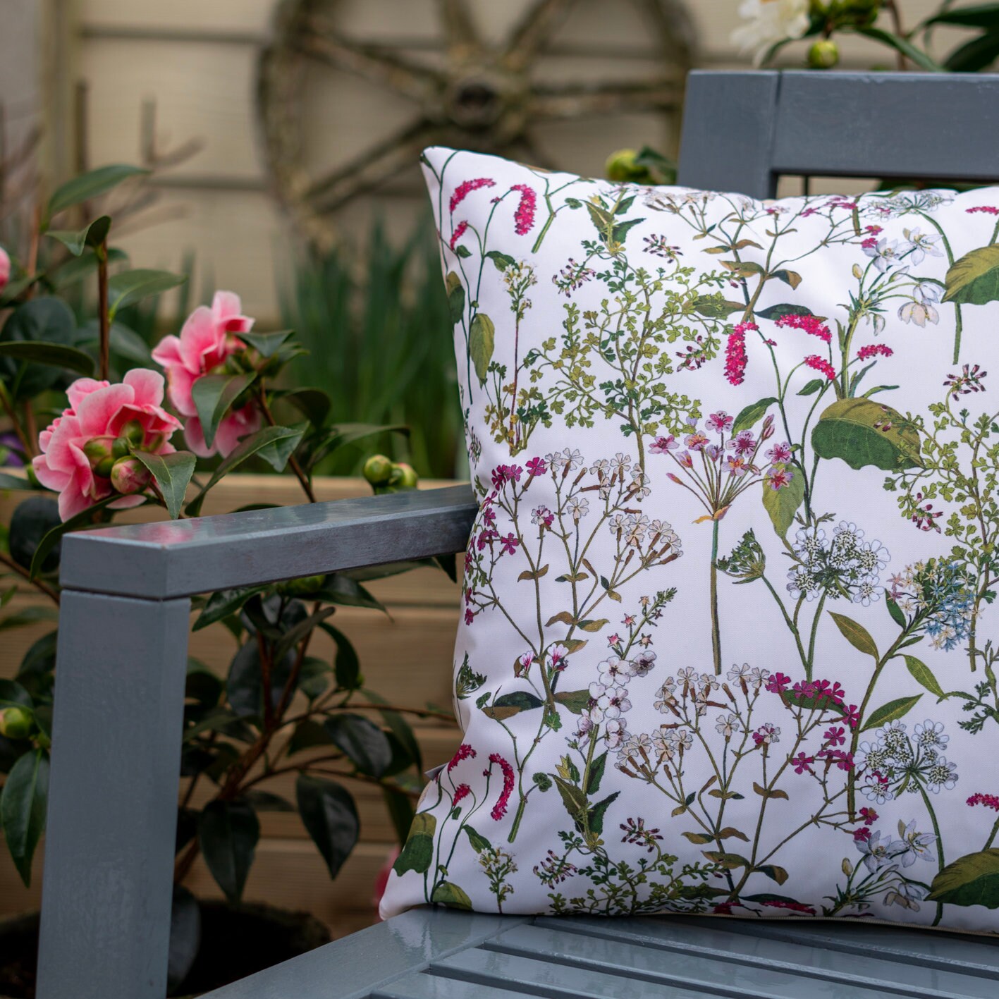 Water Resistant Garden Outdoor Cushion Pillow Welsh Meadow - Etsy UK