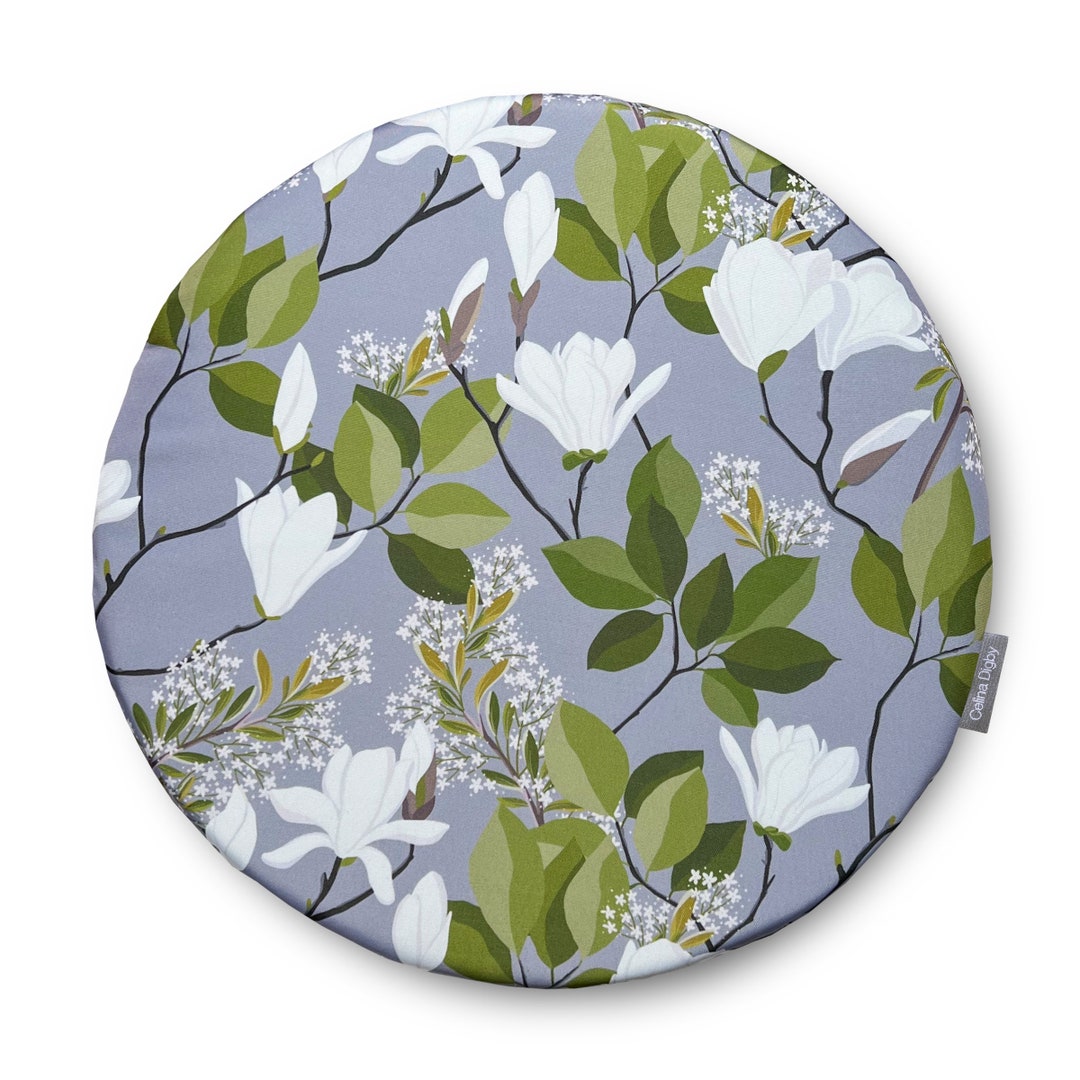 Round / Circular Water-resistant Cushion Seat Pads 38cm 15" Diameter ...