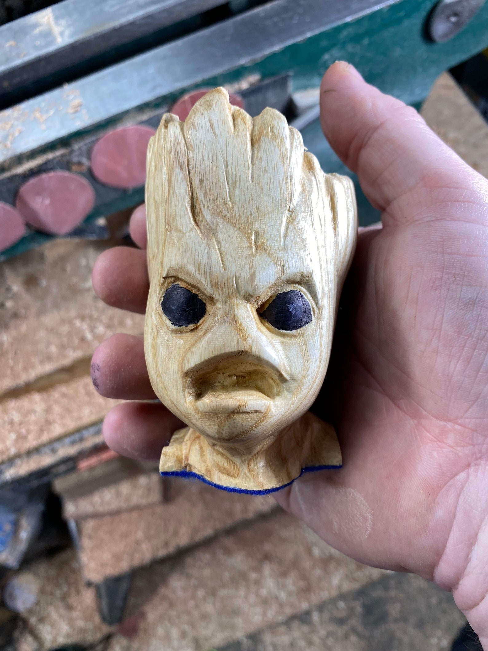 Carved Angry Baby Groot in Ash - Etsy UK