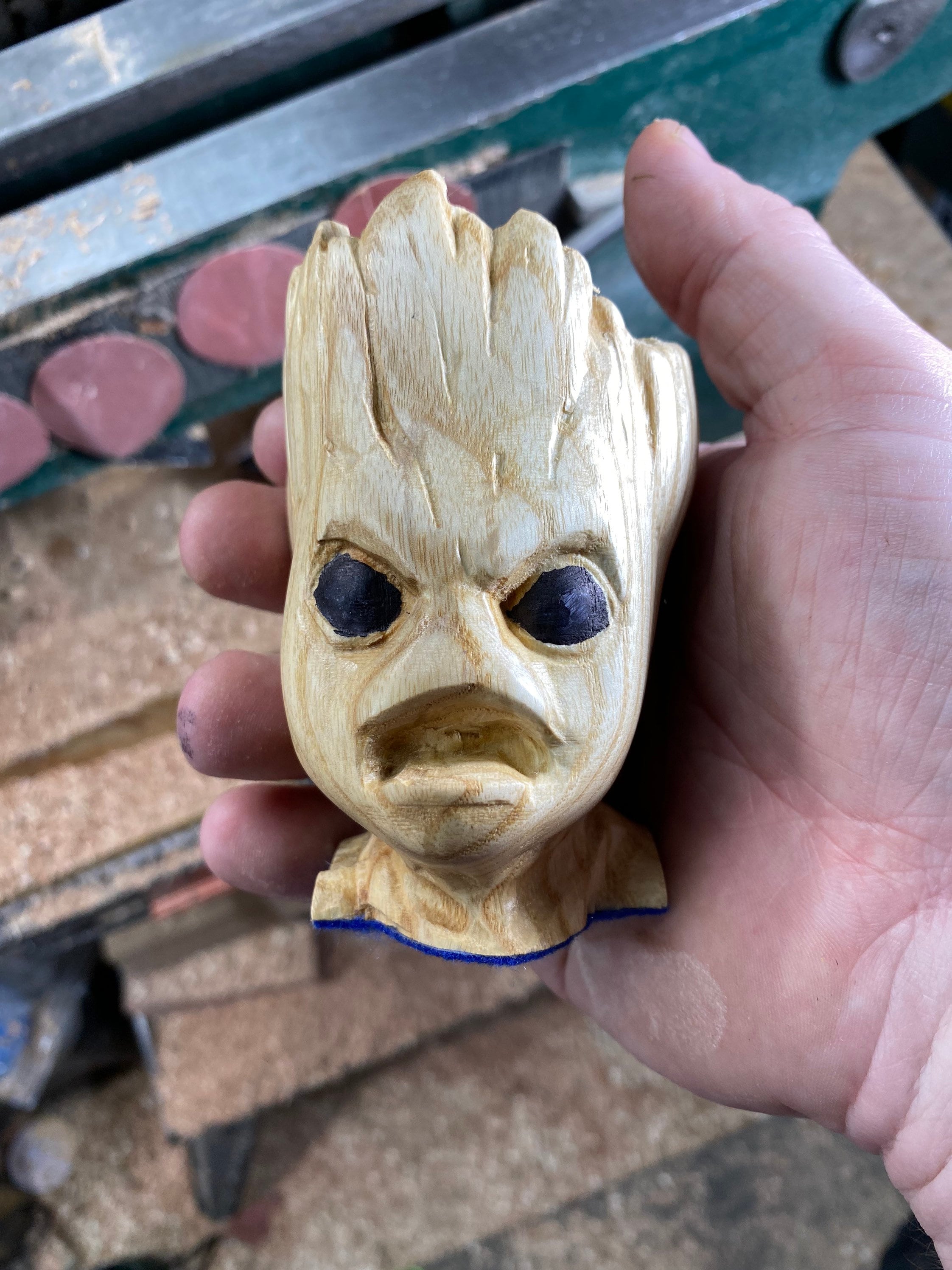 Carved Angry Baby Groot in Ash - Etsy UK