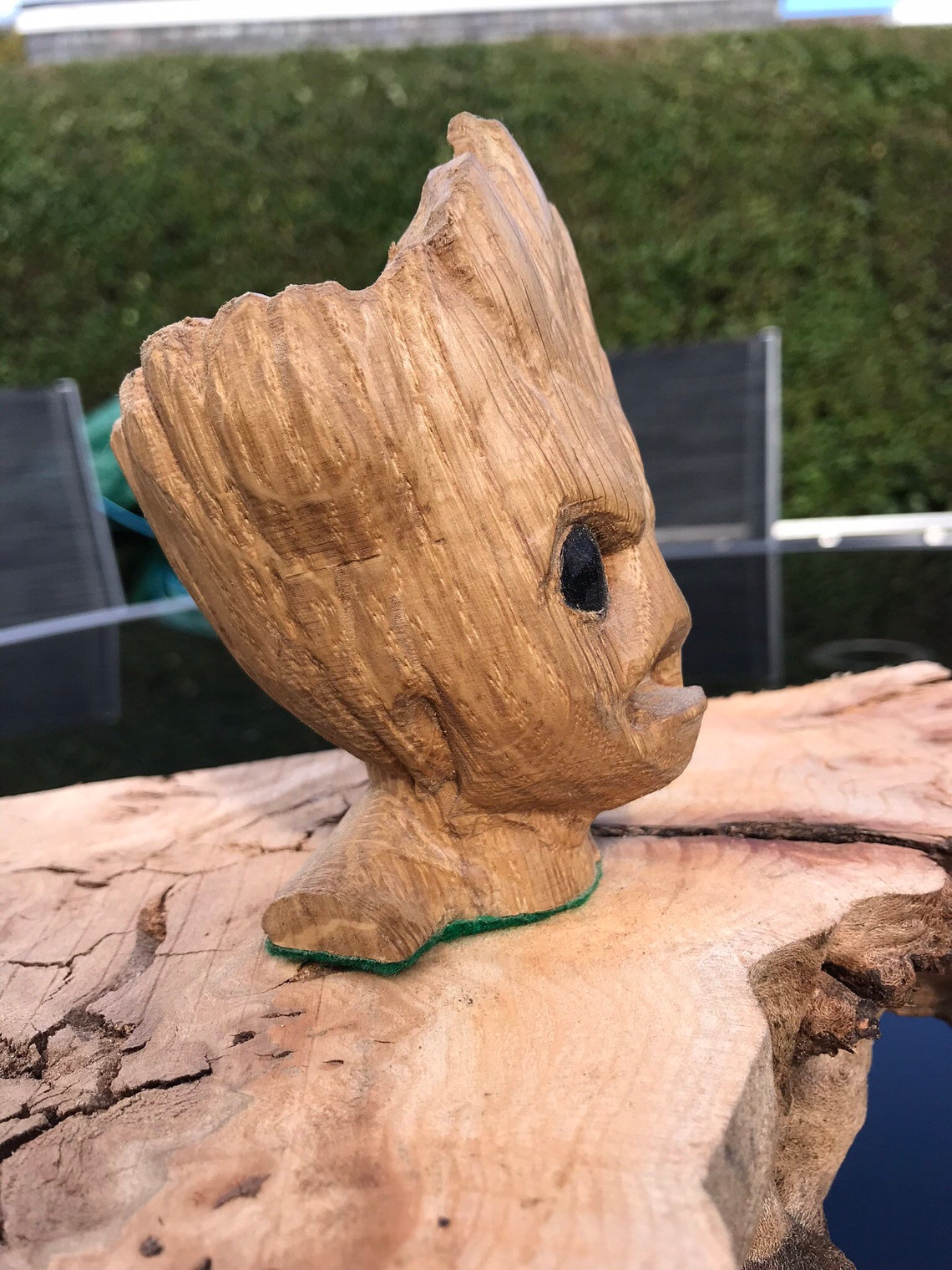 Carved Wooden Angry Baby Groot in Oak - Etsy UK