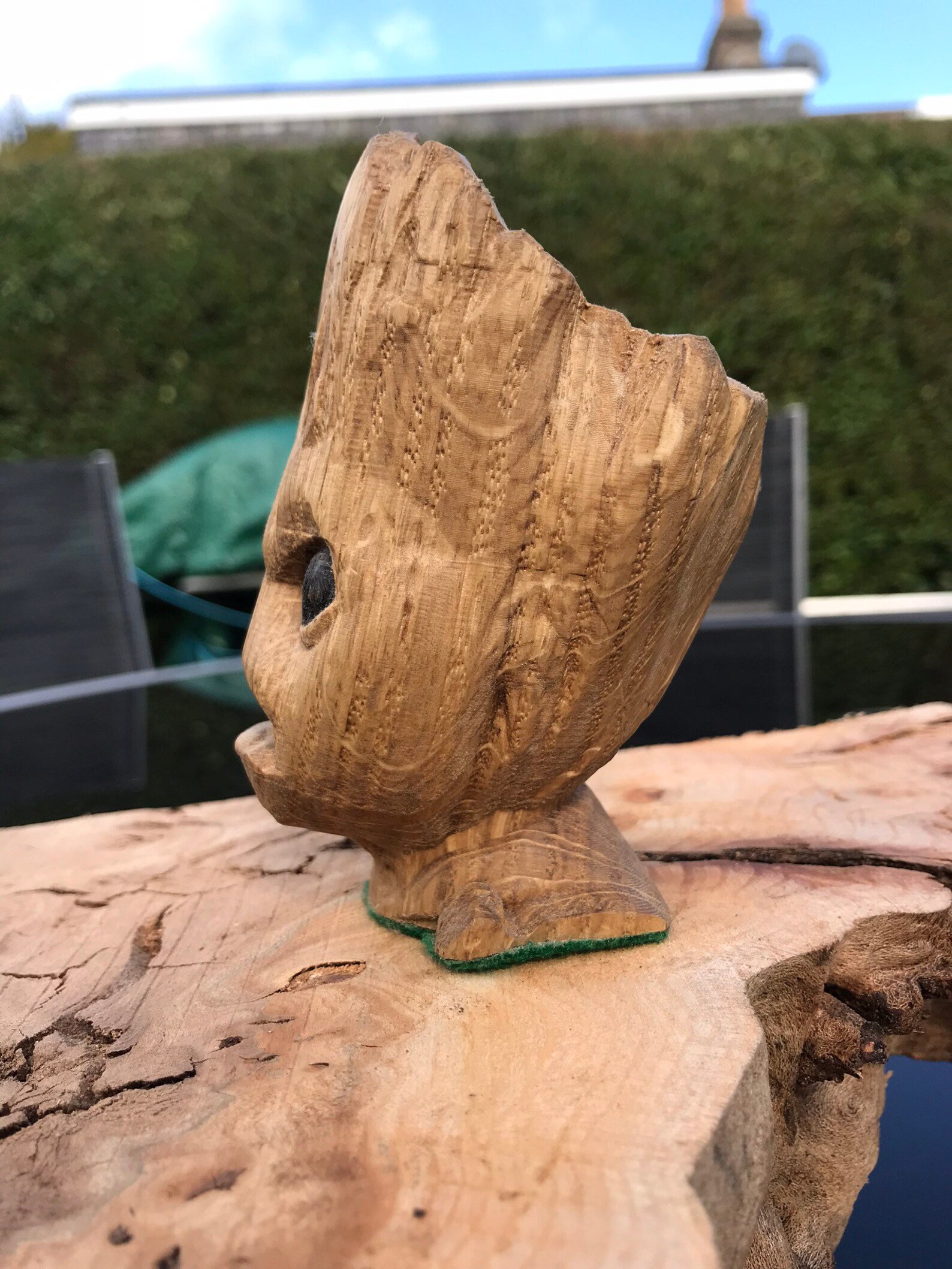 Carved Wooden Angry Baby Groot in Oak - Etsy UK