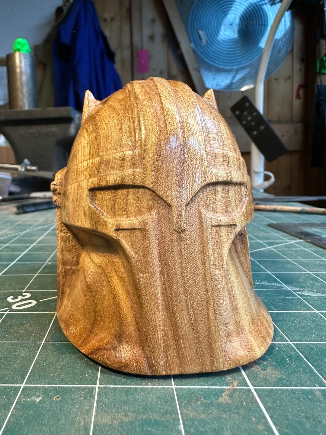 Mandalorian the Armorer Helmet in Scots Wych Elm - Etsy