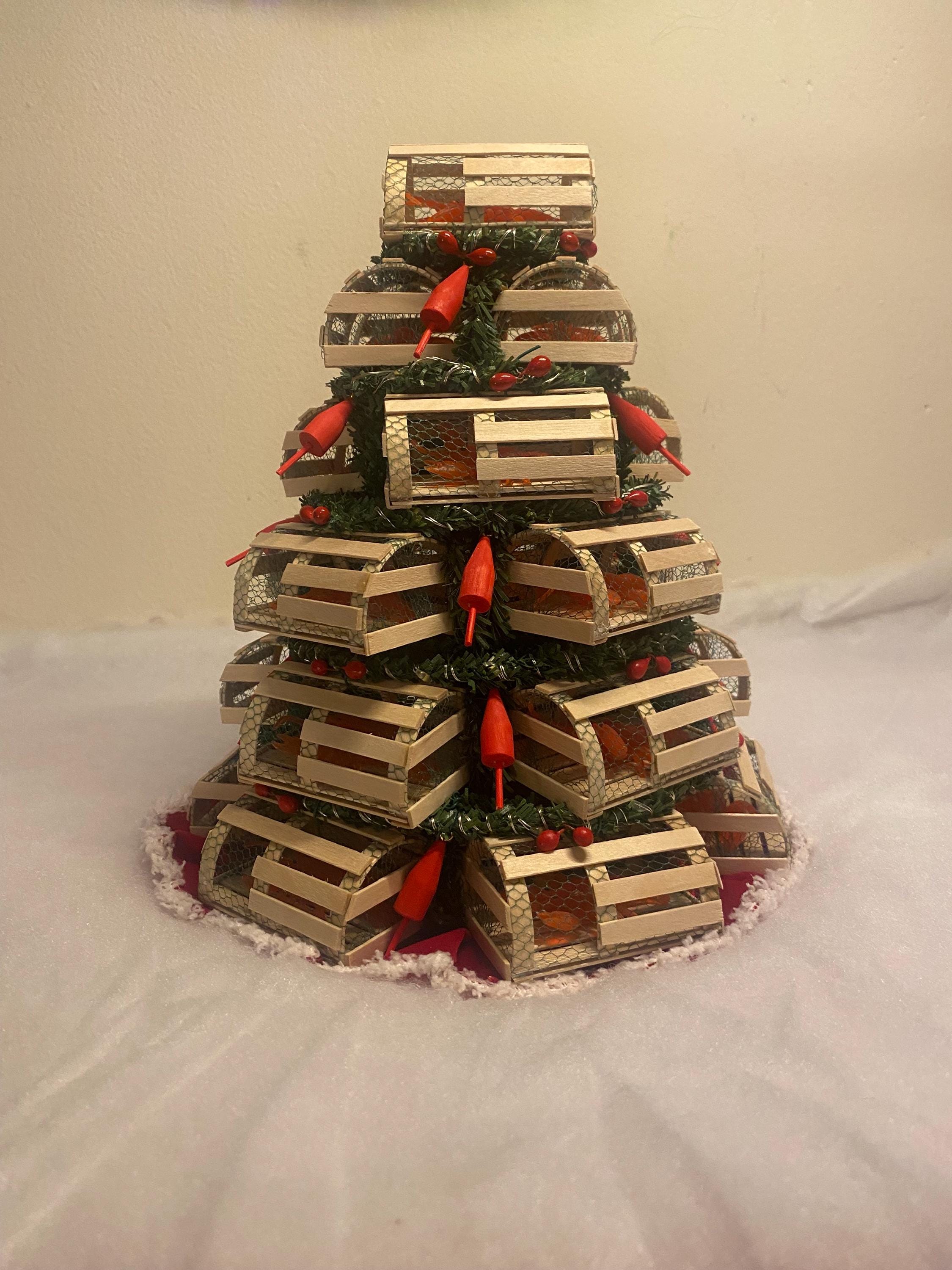 Miniature Lobster Trap Christmas Tree, Centerpiece Decoration - Etsy