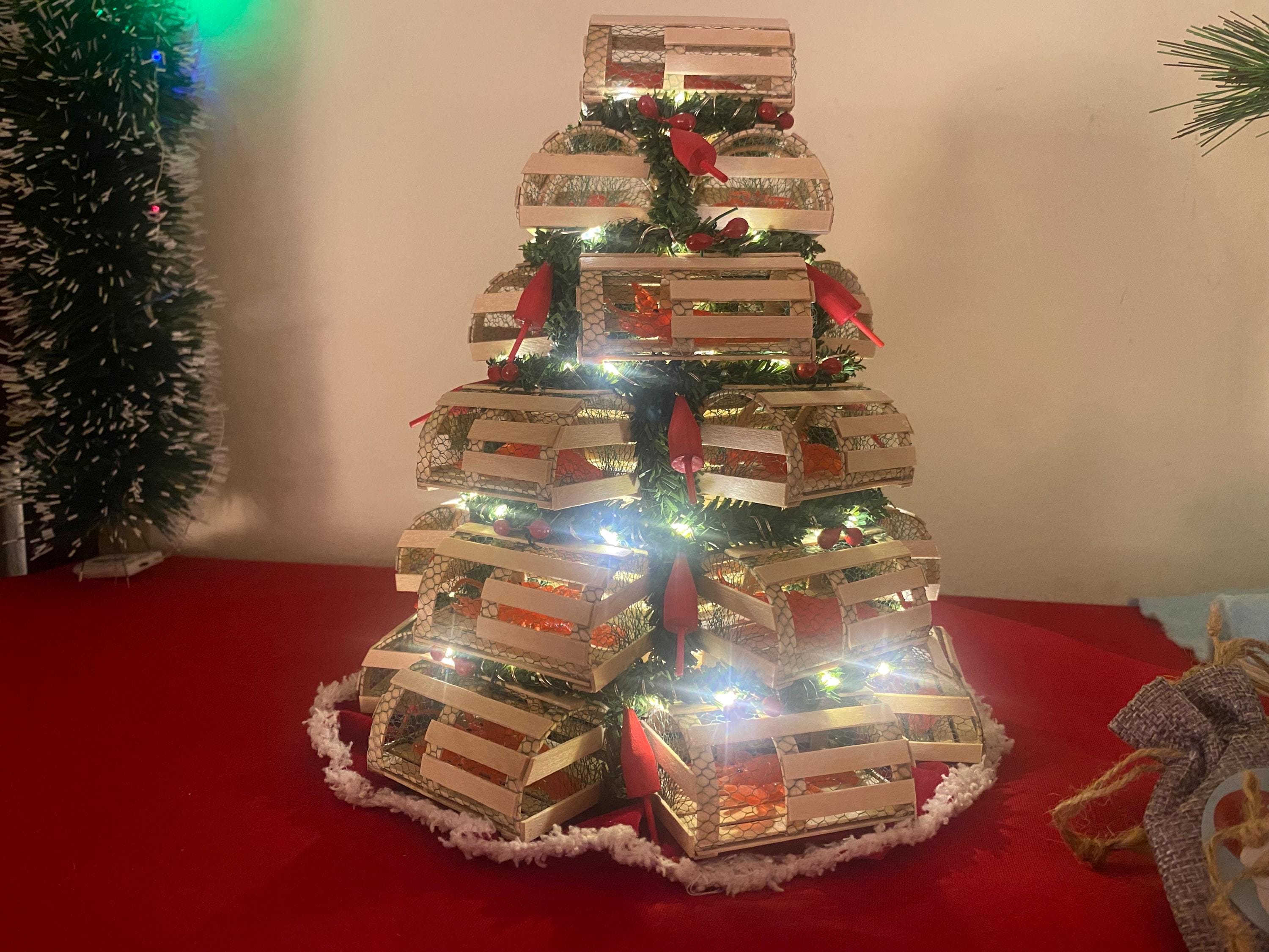 Miniature Lobster Trap Christmas Tree, Centerpiece Decoration - Etsy