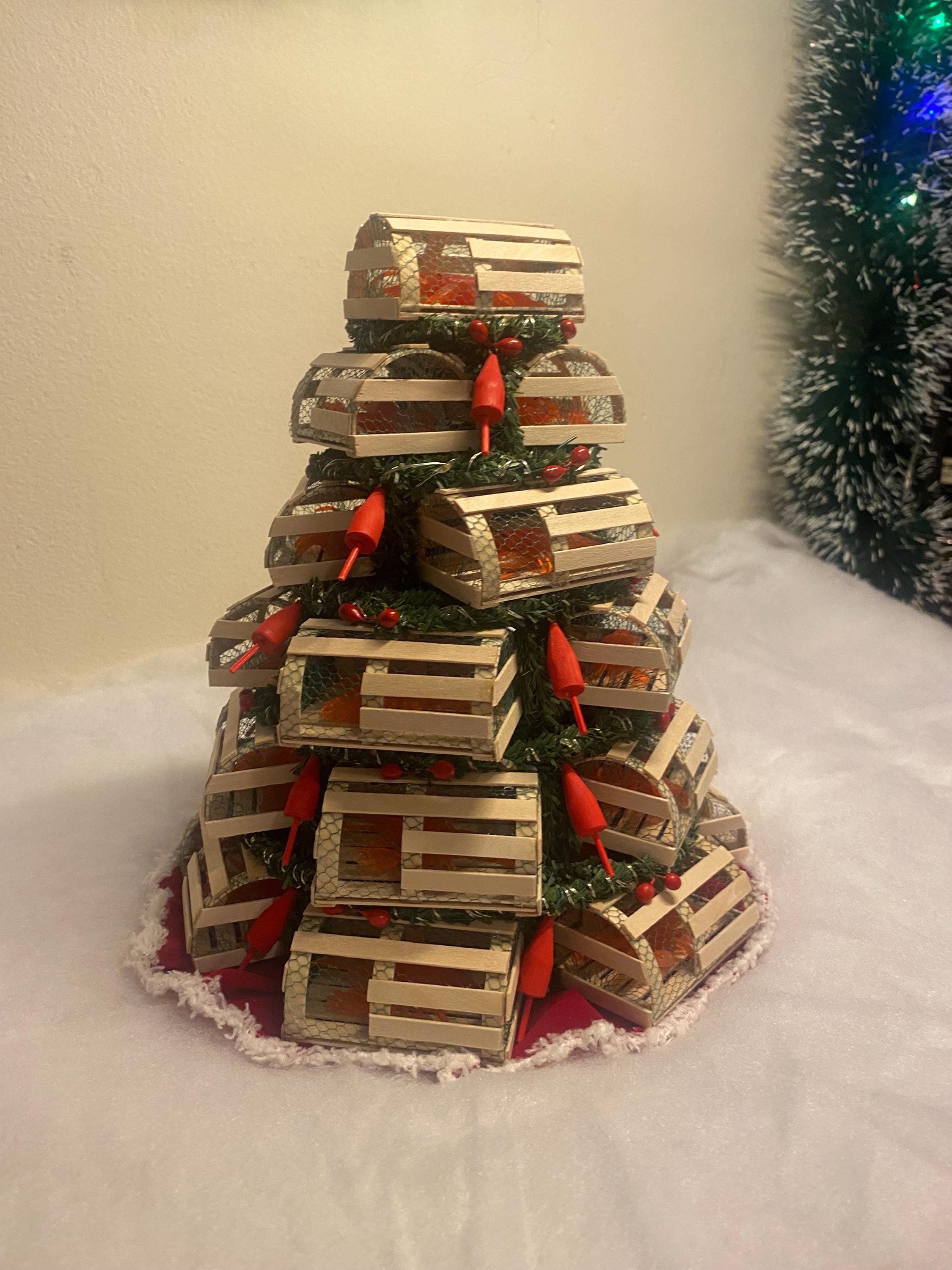 Miniature Lobster Trap Christmas Tree, Centerpiece Decoration - Etsy