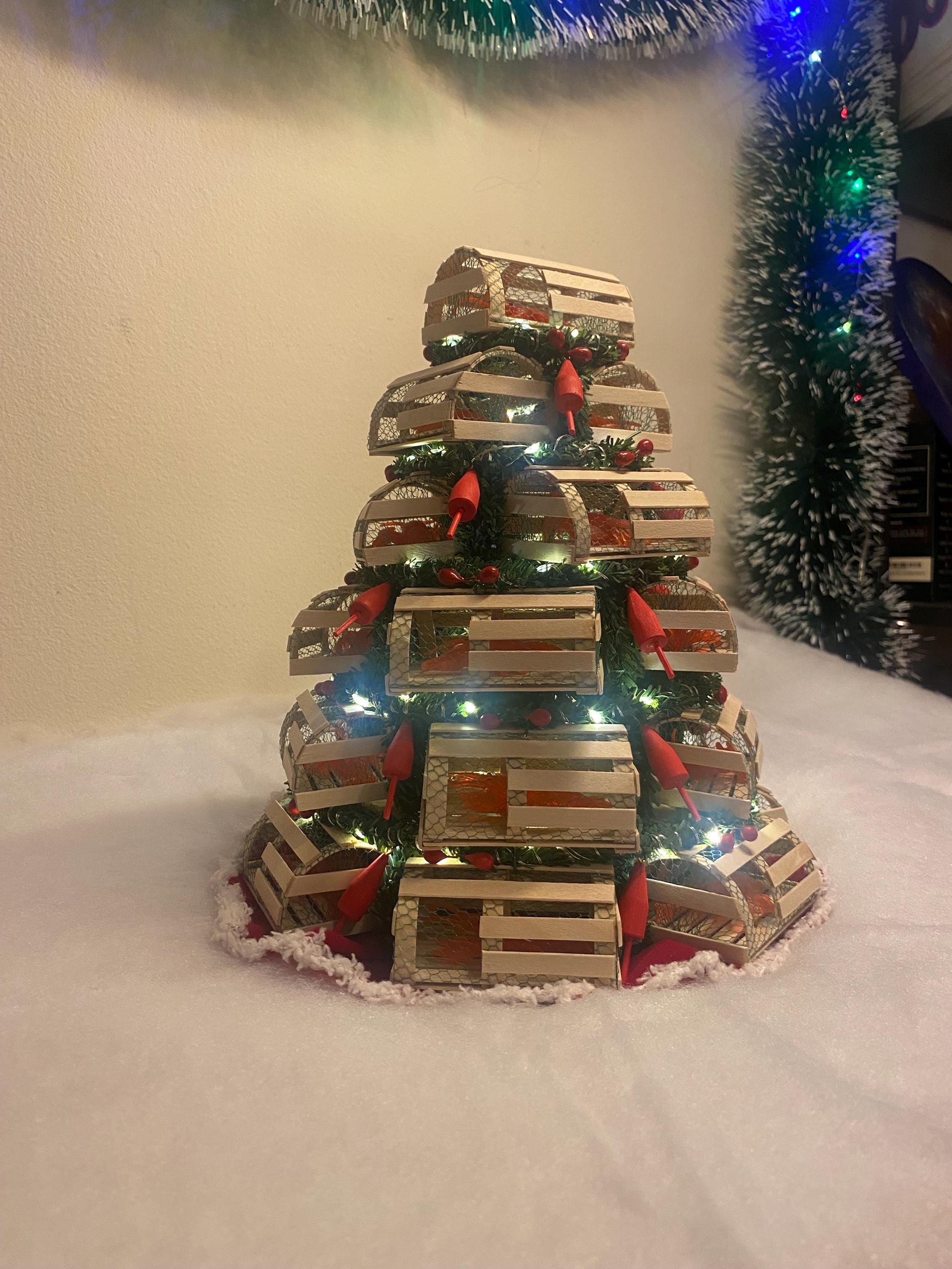 Miniature Lobster Trap Christmas Tree, Centerpiece Decoration - Etsy