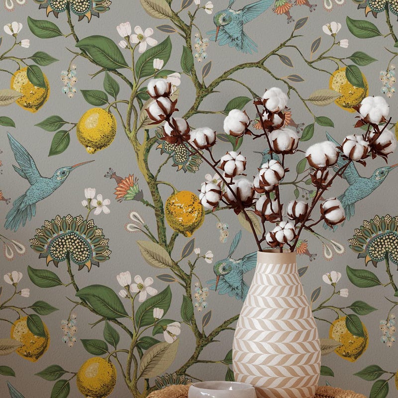 Kitchen Wallpaper Lemon - Etsy