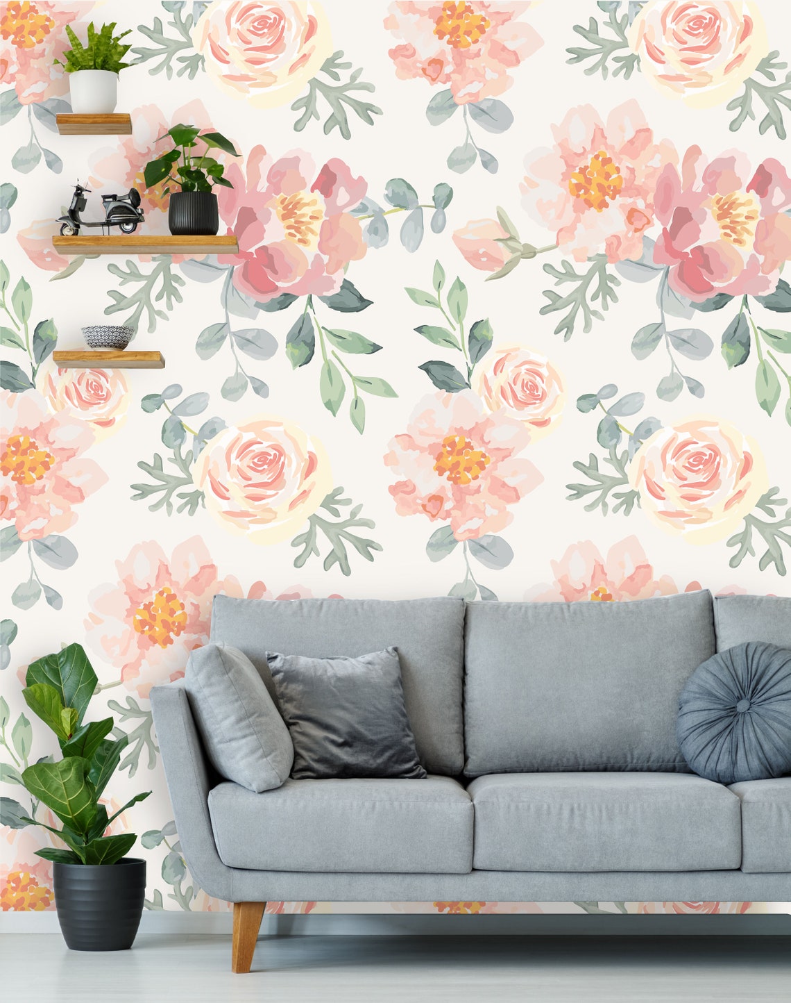 Removable Peel 'n Stick Wallpaper Self-adhesive Wall - Etsy