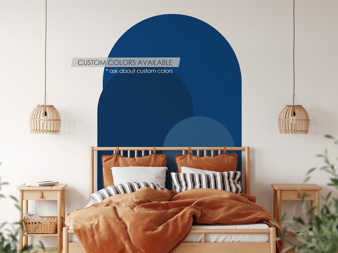 Navy Blue Modern Arch Wall Decal | Peel and Stick Arch Wall Sticker ...