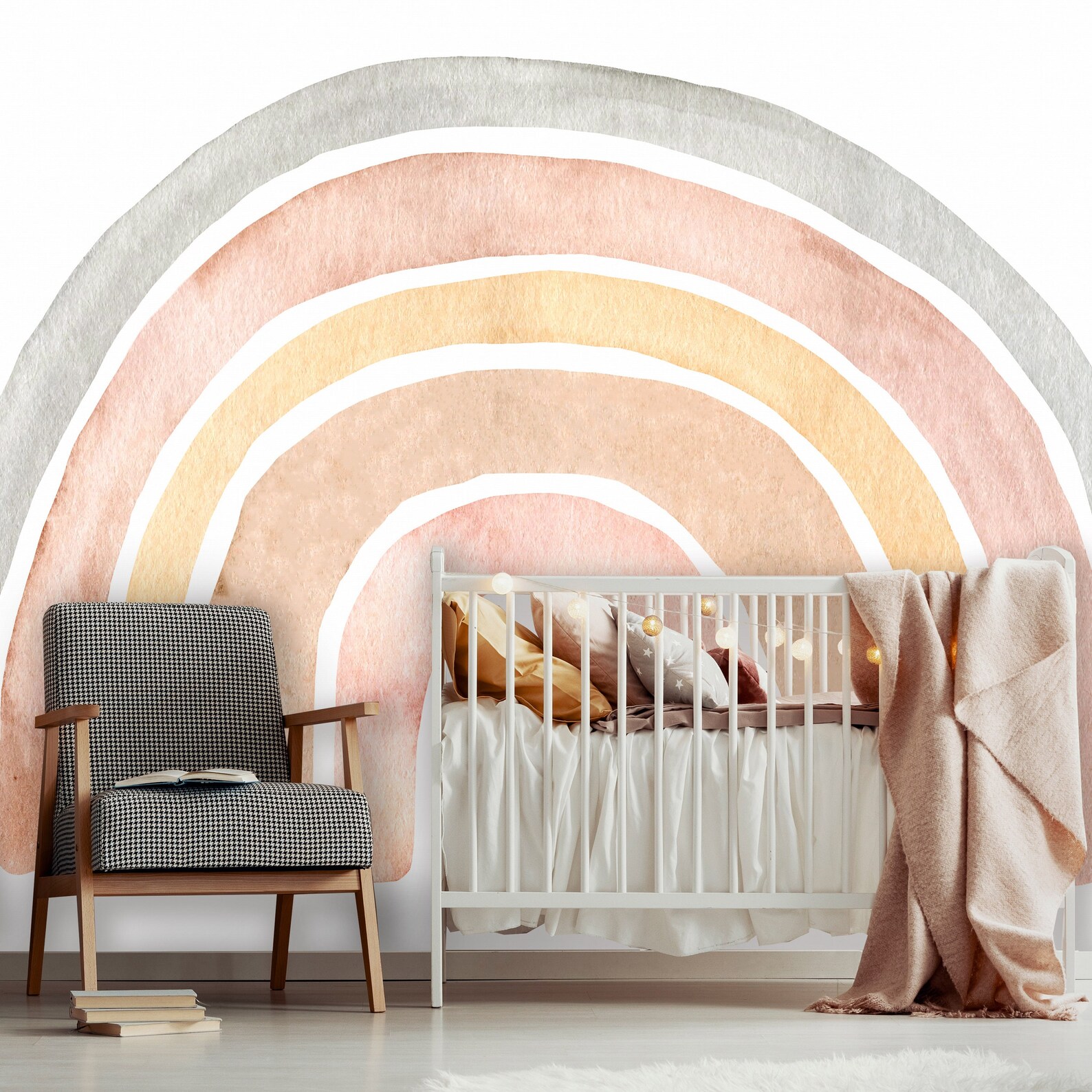 Rainbow Peel and Stick Wallpaper Removable Nursery - Etsy