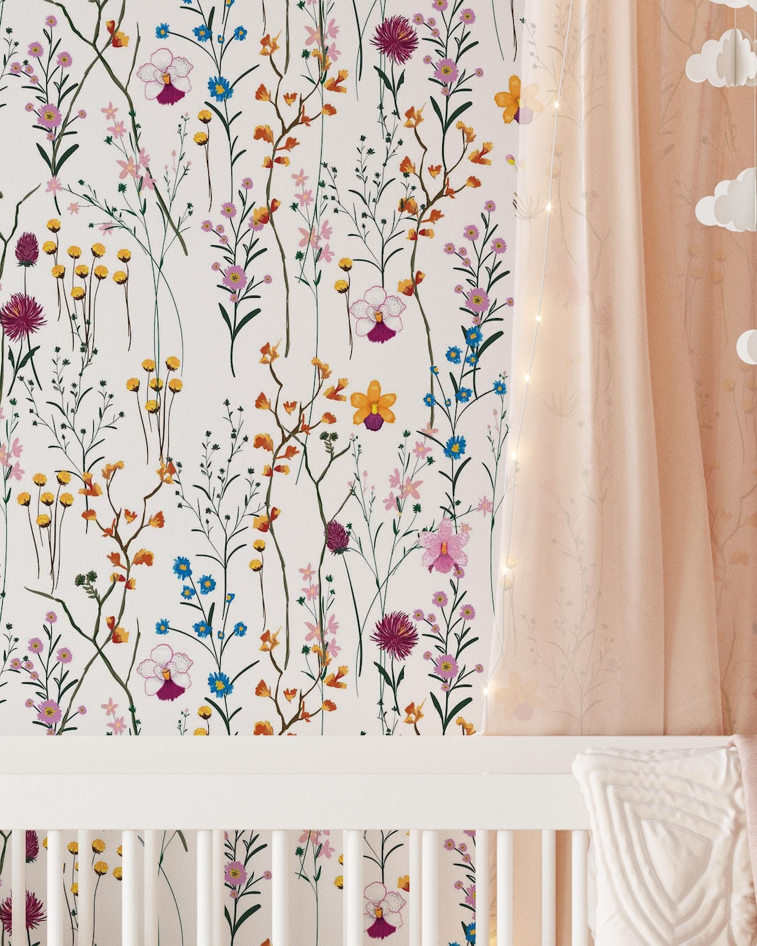 Herbs and Flowers Wallpaper | Removable Self Adhesive Botanical ...