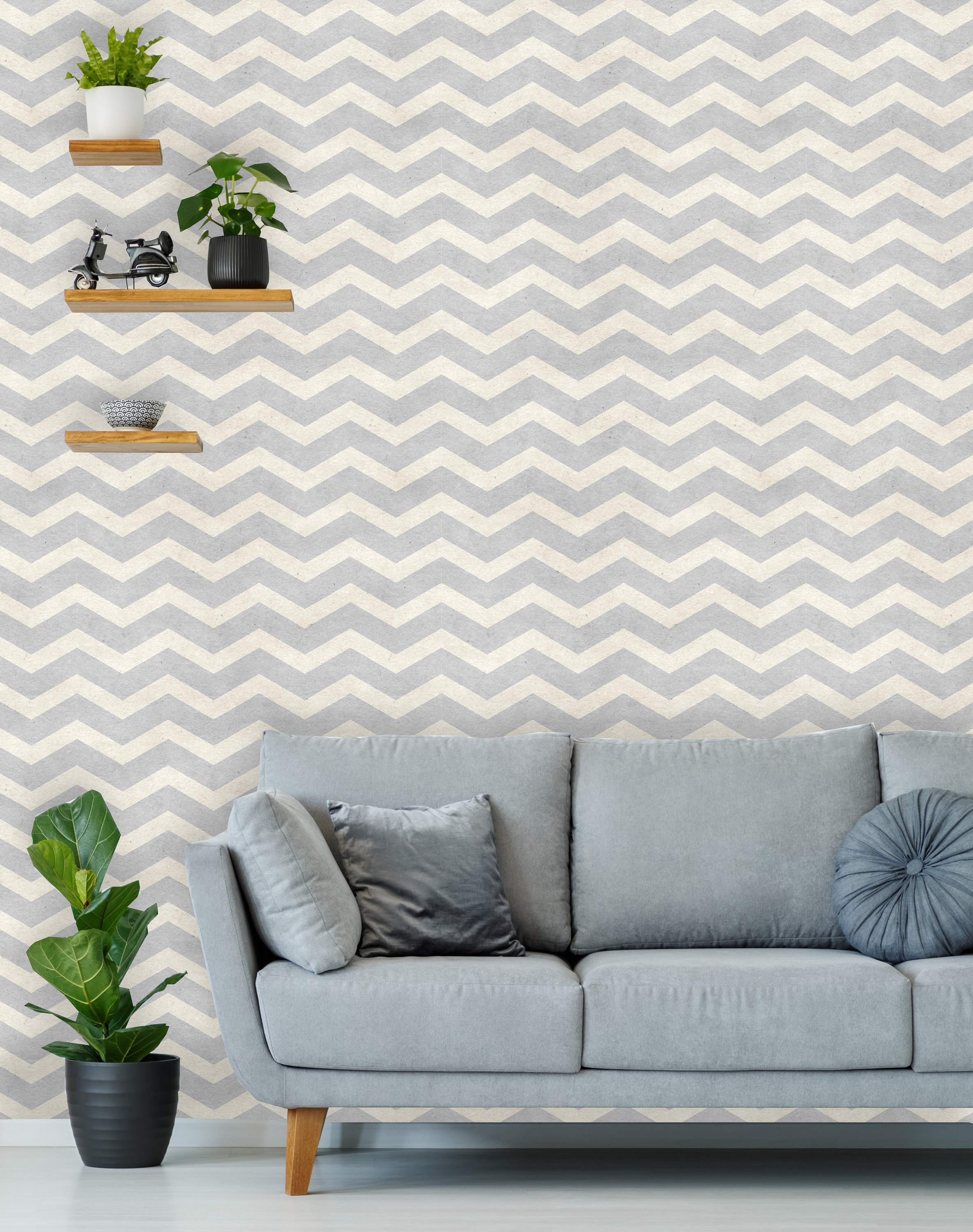 Grey Chevron Wallpaper
