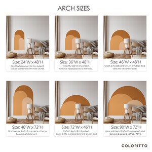 Blush Modern Arch Wall Decal | Peel and Stick Arch Wall Sticker ...