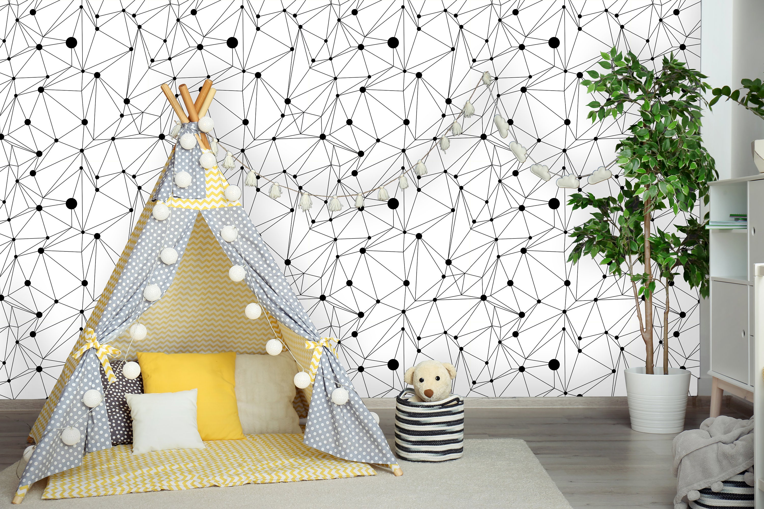 Removable Wallpaper Peel and Stick Geometric Wallpaper | Etsy