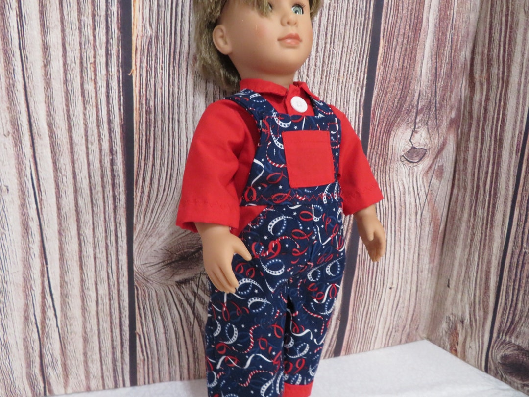 18 Inch Red, White, & Blue Patriotic Overalls-503 - Etsy