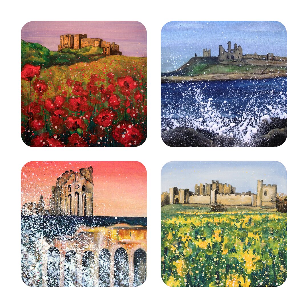 Coasters in a Box North East Castles Coasters-set of Coasters-alnwick ...