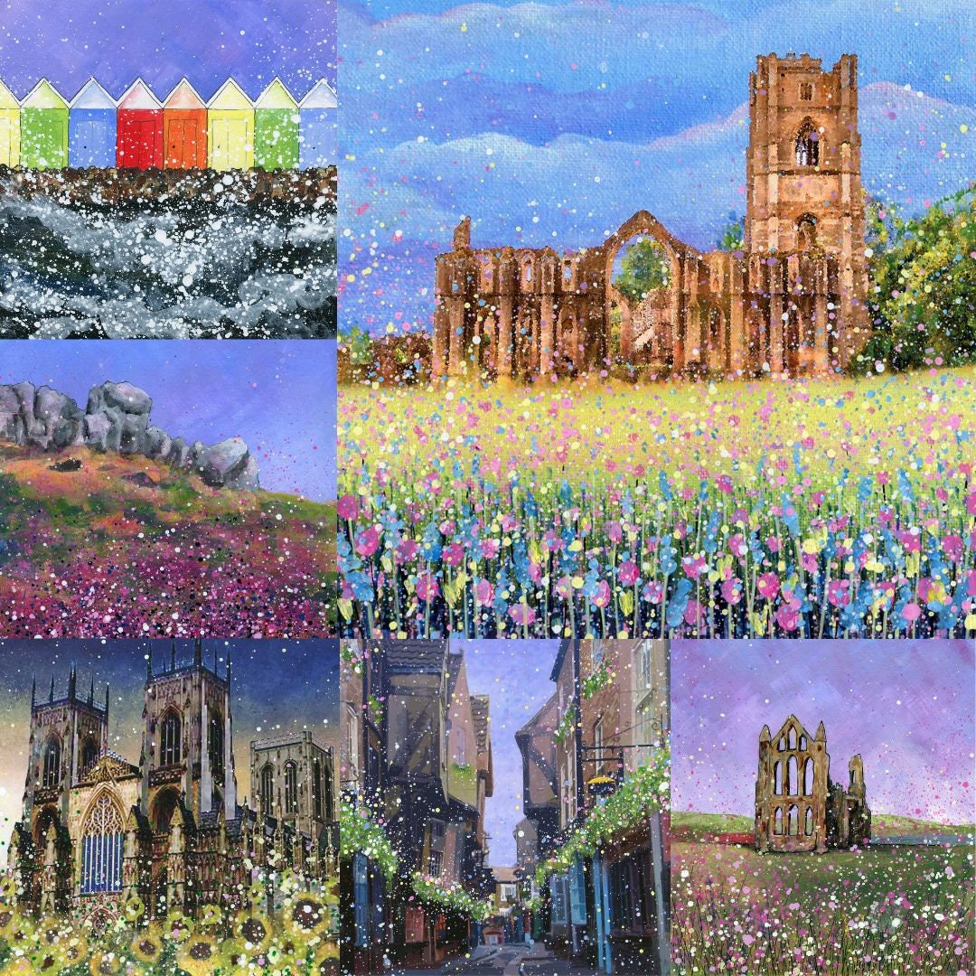 6 Pack of Yorkshire Greetings Cards-greeting Cards-fountains Abbey ...