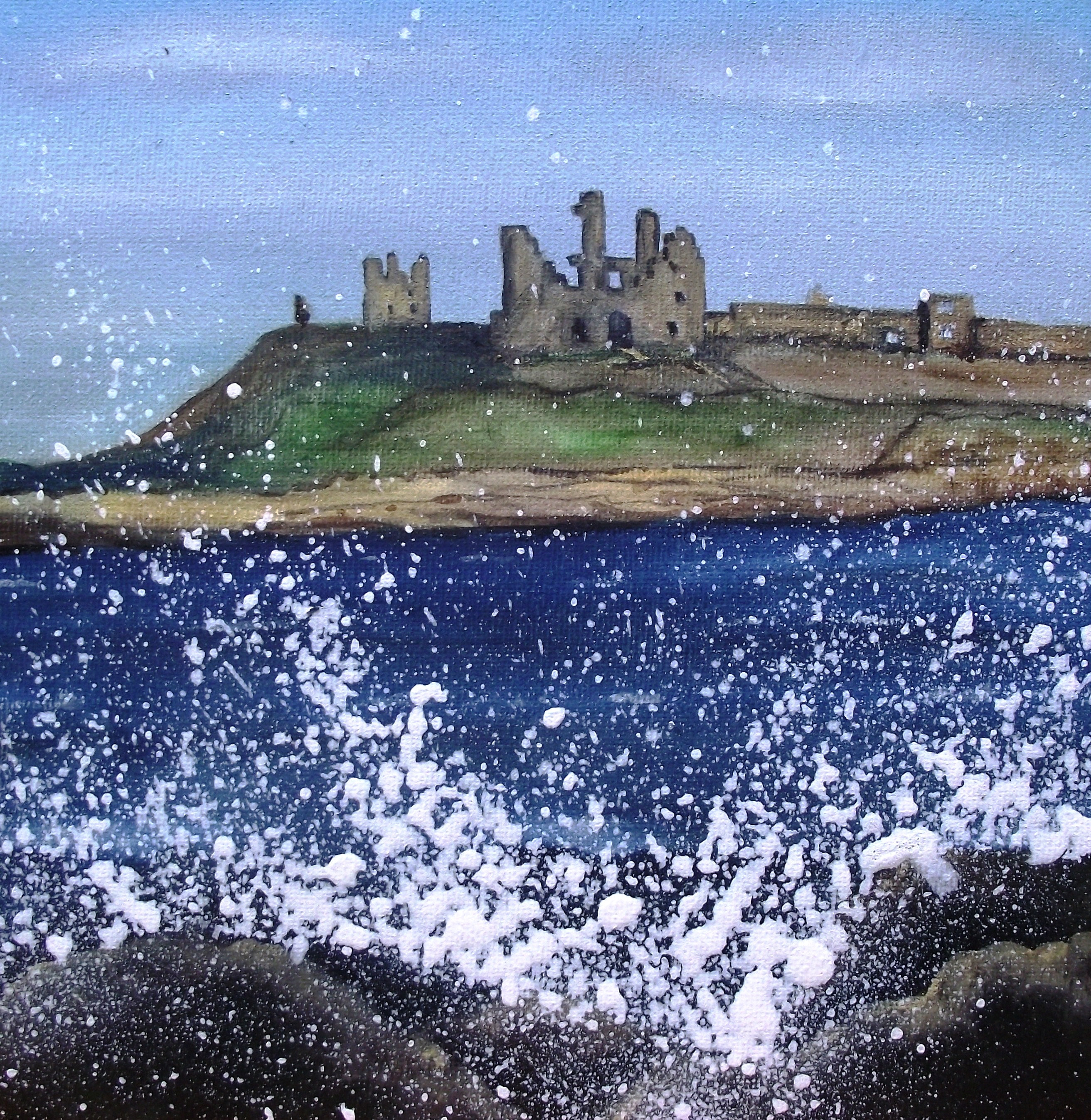 Dunstanburgh Castle Northumberland Handmade Mounted Art Ready for ...