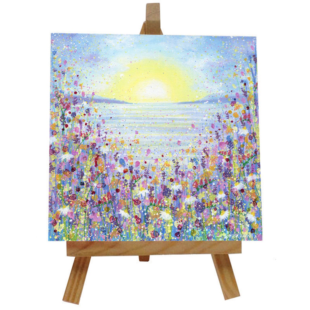 Rising Sun Scene Hand Pressed Ceramic Tile With Easel-bright Sunshine ...