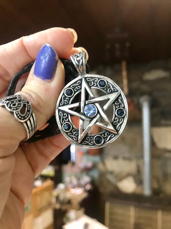 Pentacle Magick Amulet Blue Power | Etsy