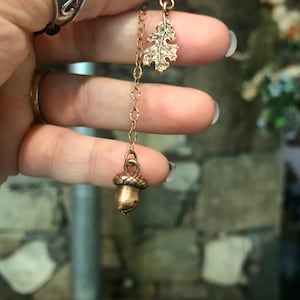 Oak & Acorn Pendulum in Copper - Etsy