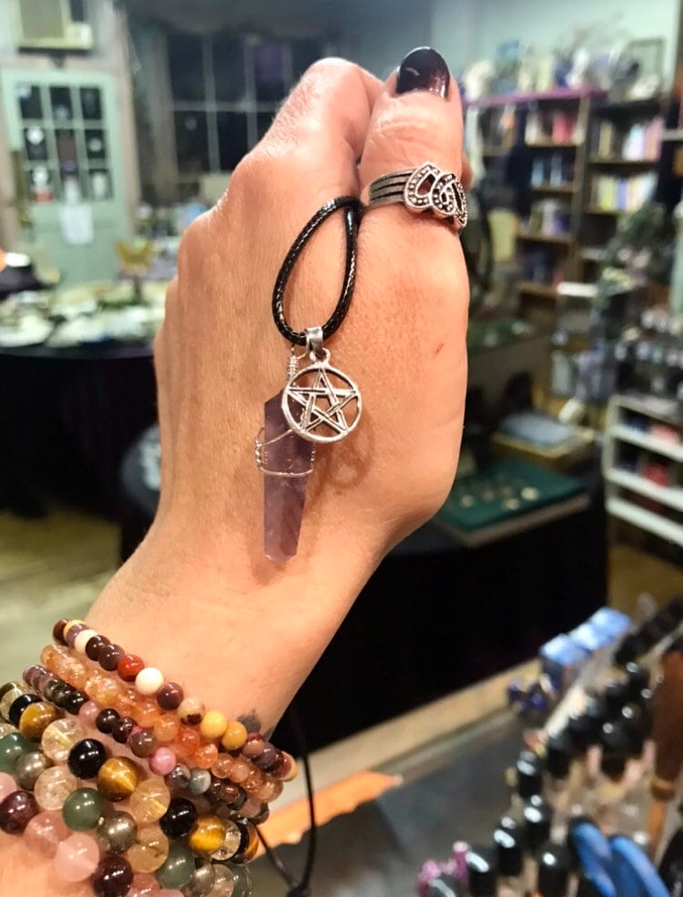 Witches Psychic Power Amulet~ Amethyst Point and Sterling Silver ...