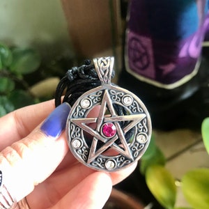 Pentacle Magick Amulet~white and Hot Pink Power - Etsy