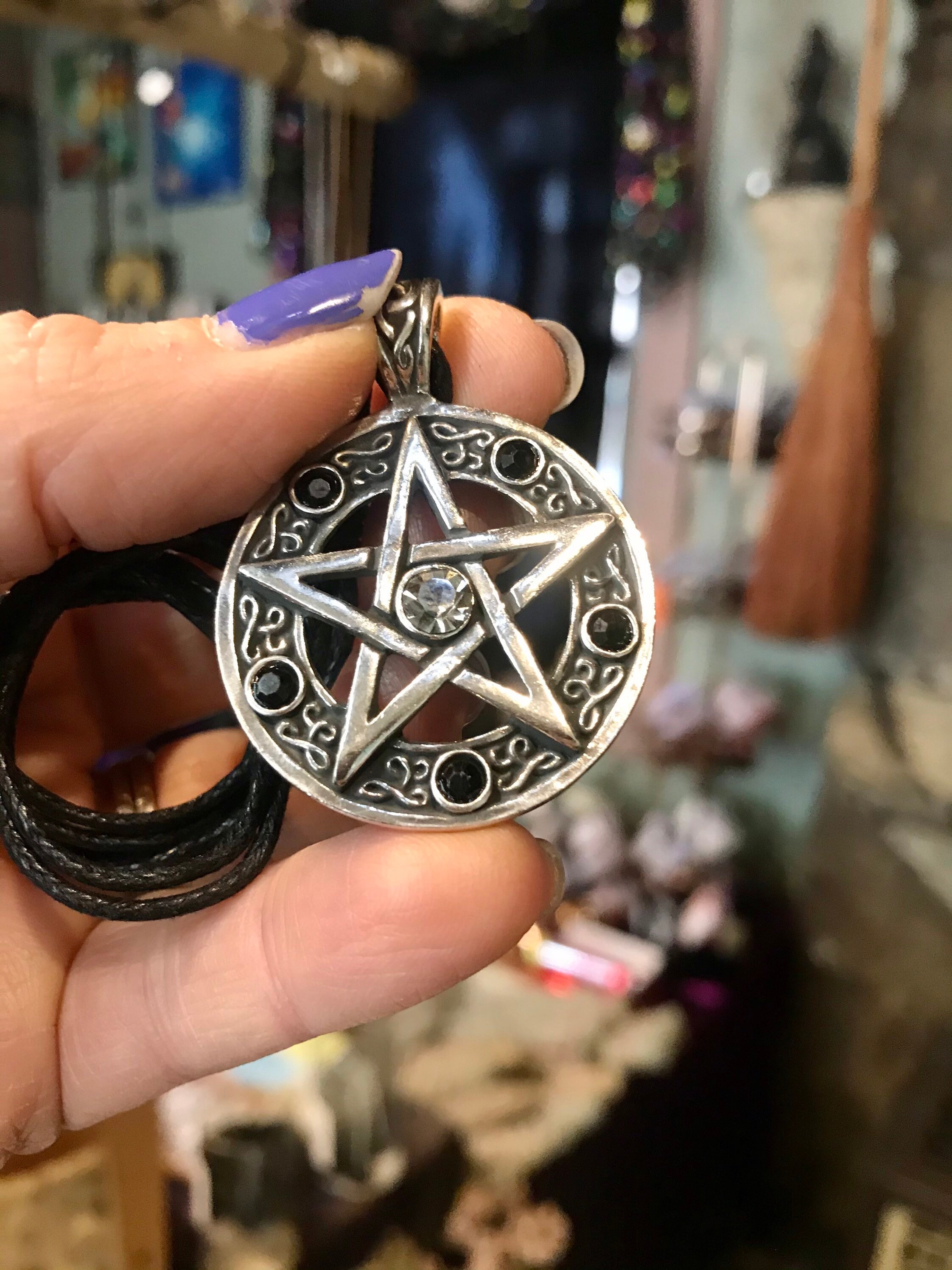 Pentacle Magick Amulet~ Black&white Power - Etsy