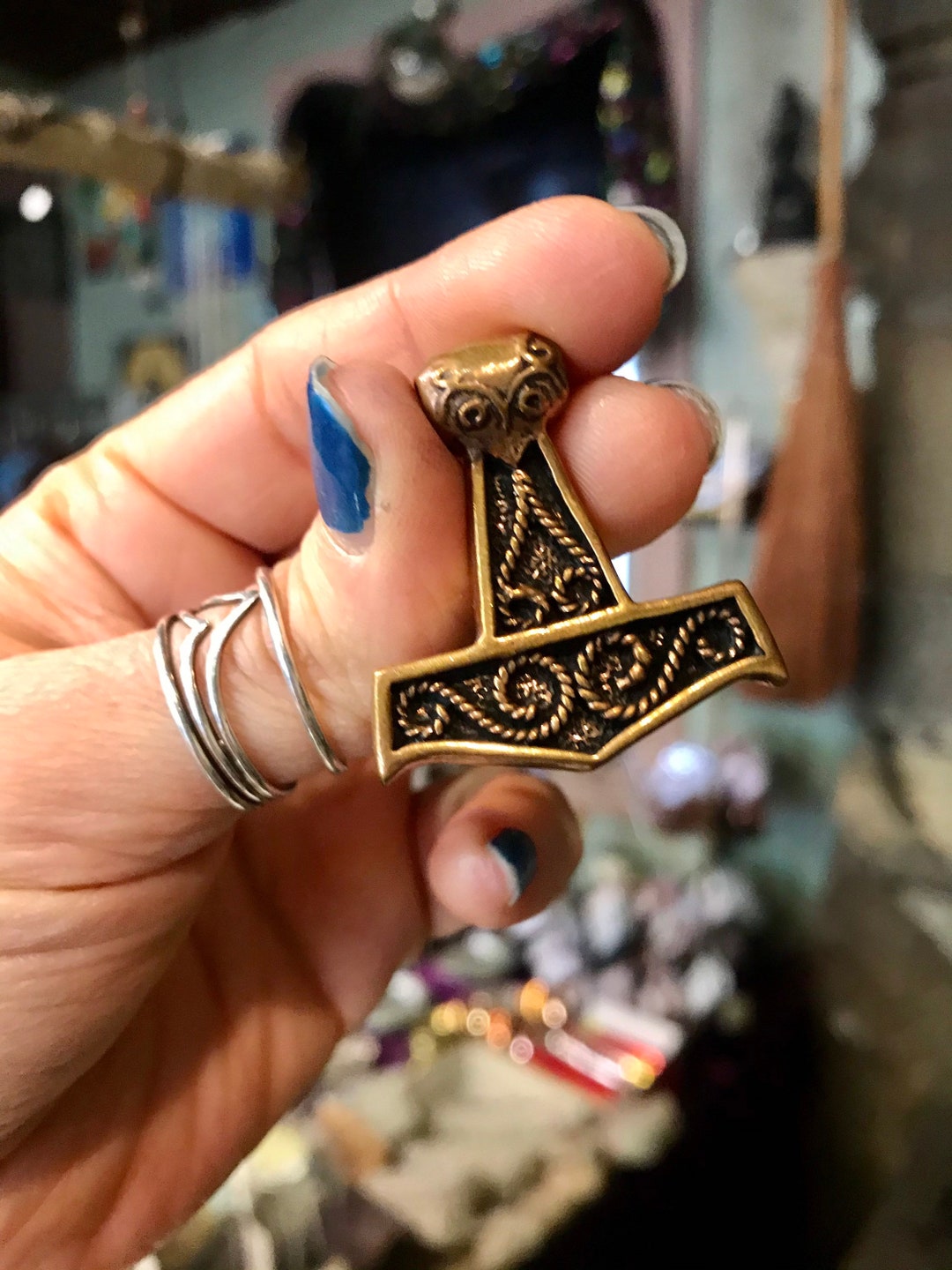 Thors Hammer Amulet, Bronze~ Heathen Pride - Etsy