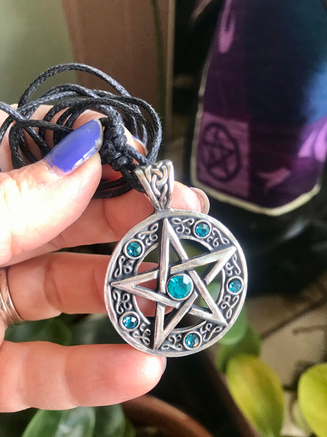 Pentacle Magick Amulet Sea-blue Power | Etsy