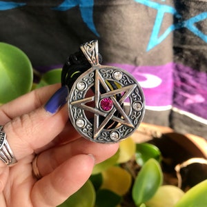 Pentacle Magick Amulet~white and Hot Pink Power - Etsy