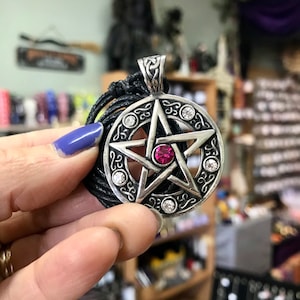 Pentacle Magick Amulet~white and Hot Pink Power - Etsy