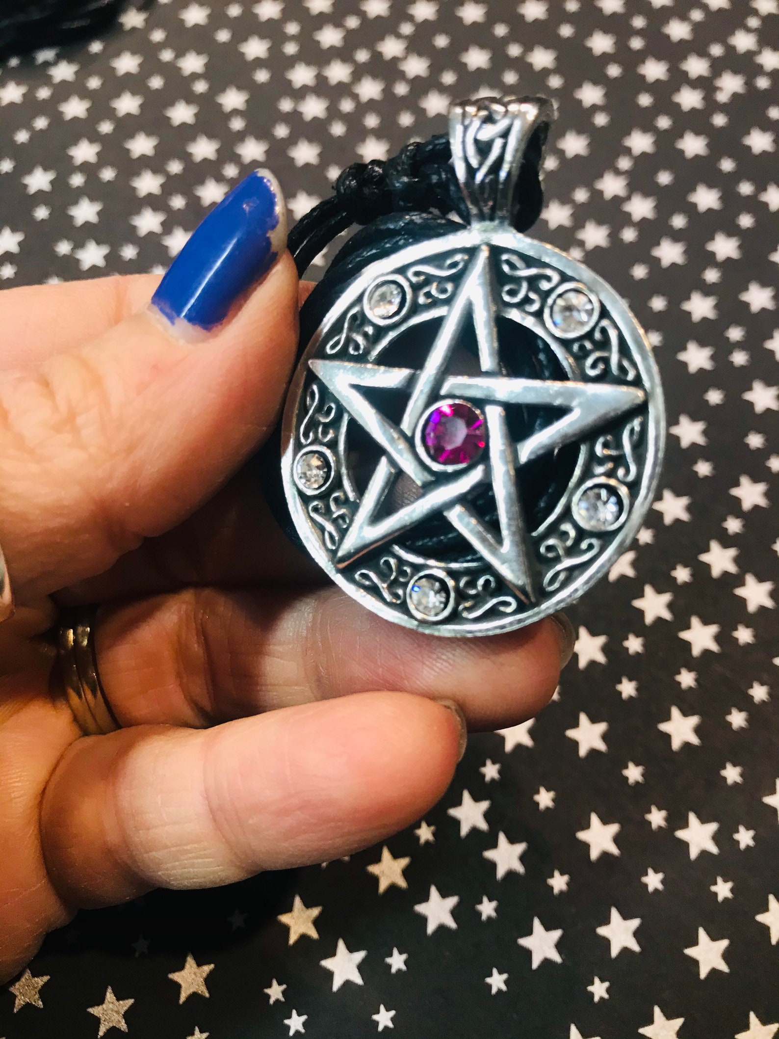 Pentacle Magick Amuletwhite and Hot Pink Power | Etsy