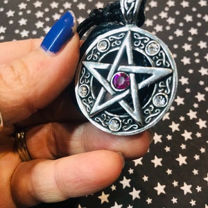 Pentacle Magick Amulet~white and Hot Pink Power - Etsy