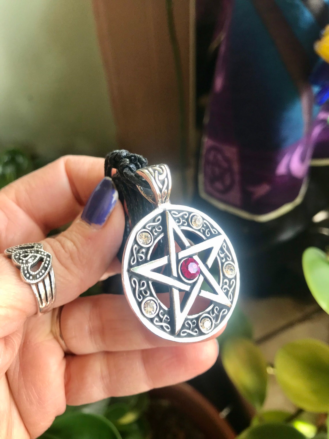 Pentacle Magick Amuletwhite and Hot Pink Power - Etsy