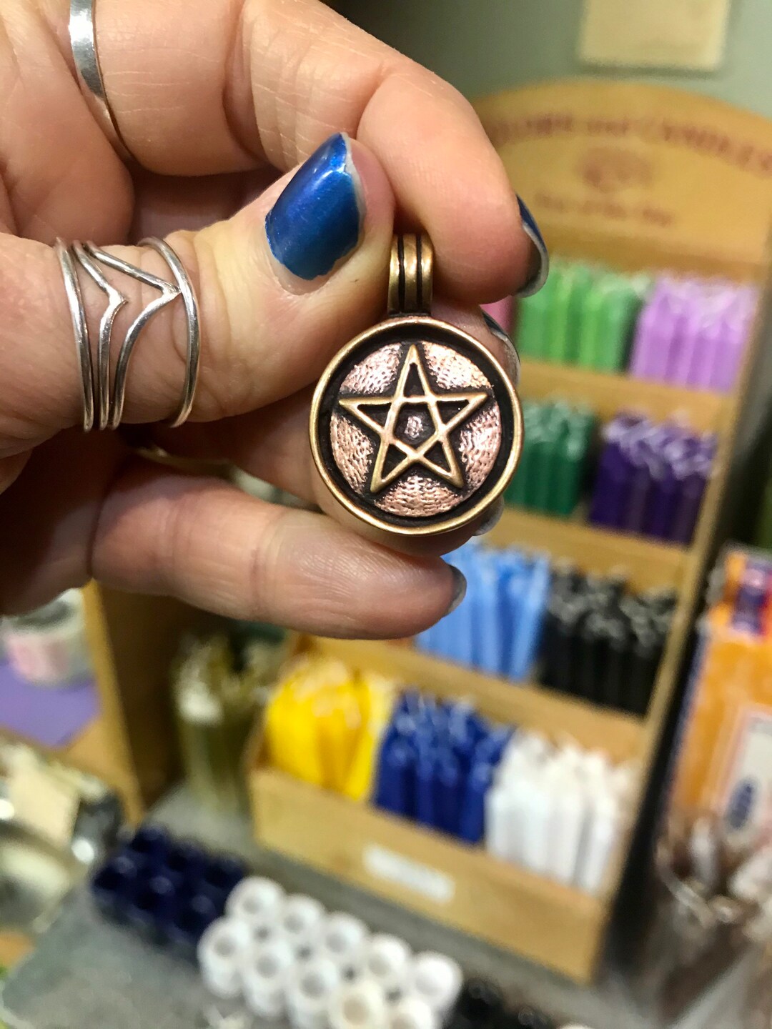 Pentacle Amulet, Bronze Classic Pagan - Etsy