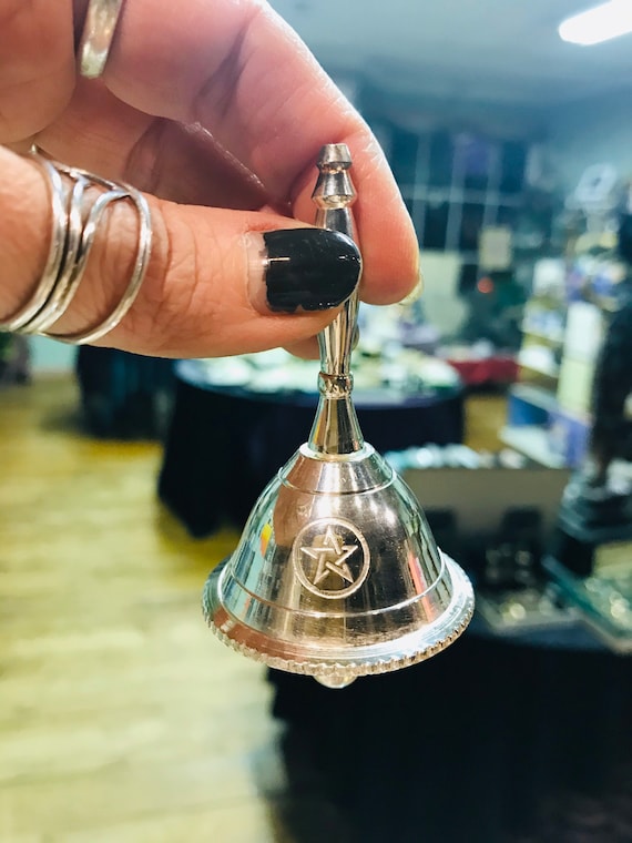 Pentacle Altar Bell Silver-tone | Etsy