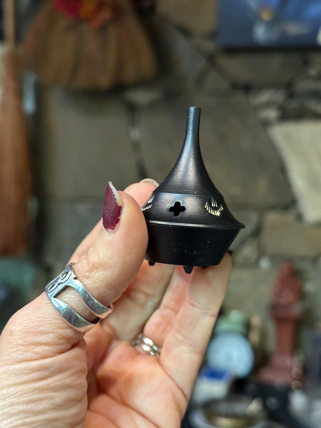 Mini Censer, Incense Holder~ Black & Gold - Etsy